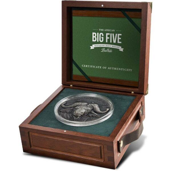 2020 Ivory Coast African Big 5 Water Buffalo High Relief Silver Coin