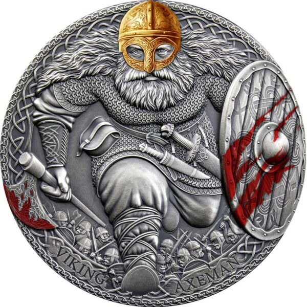2020 Cameroon 3 Ounce Legendary Warriors Viking Axeman Silver Coin
