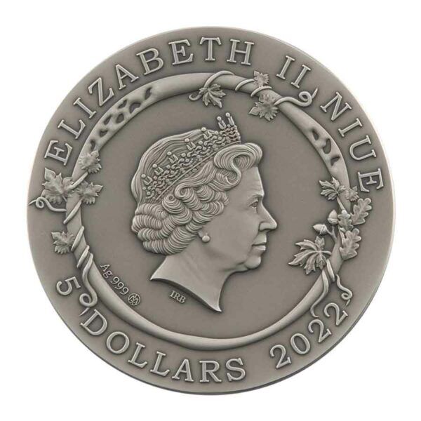 2022 Niue 2 oz Medea & Jason's Love High Relief Color Silver Coin
