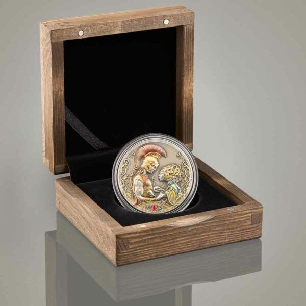 2022 Niue 2 oz Medea & Jason's Love High Relief Color Silver Coin