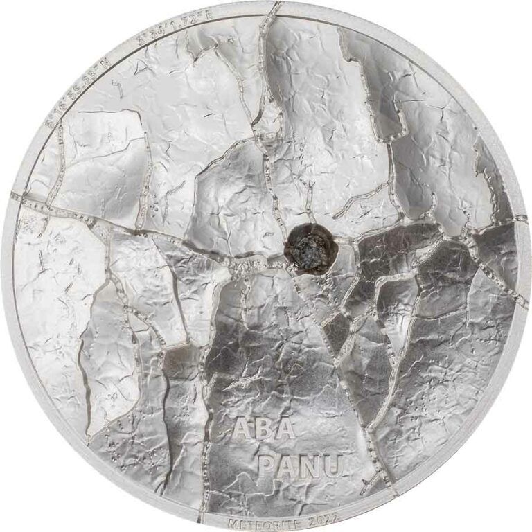 2022 Cook Islands 1 Ounce Aba Panu Meteorite Silver Proof Coin