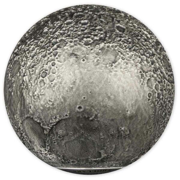 2023 Barbados 3 Ounce Earth's Moon Spherical Silver Coin