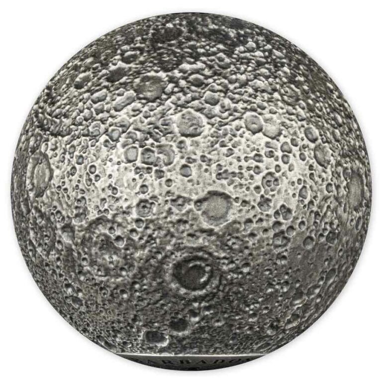 2023 Barbados 3 Ounce Earth's Moon Spherical Silver Coin