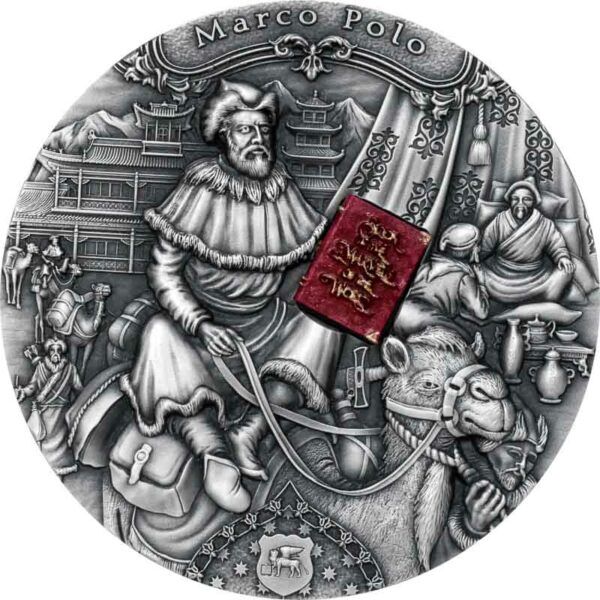 2022 Niue 2 Ounce Marco Polo Famous Explorers Silver Coin
